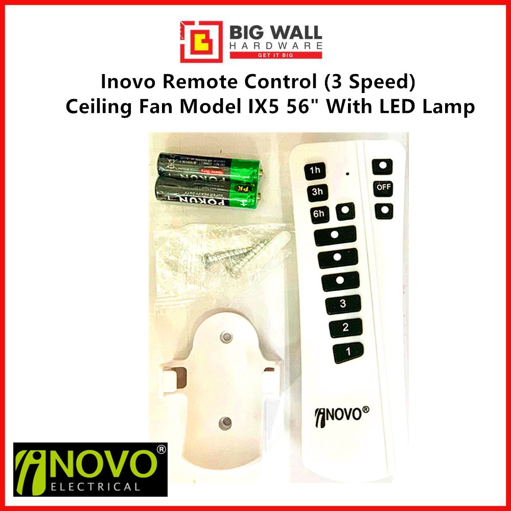 Inovo Remote Control (3 Speed) for Ceiling Fan Model IX5 56" With LED ...