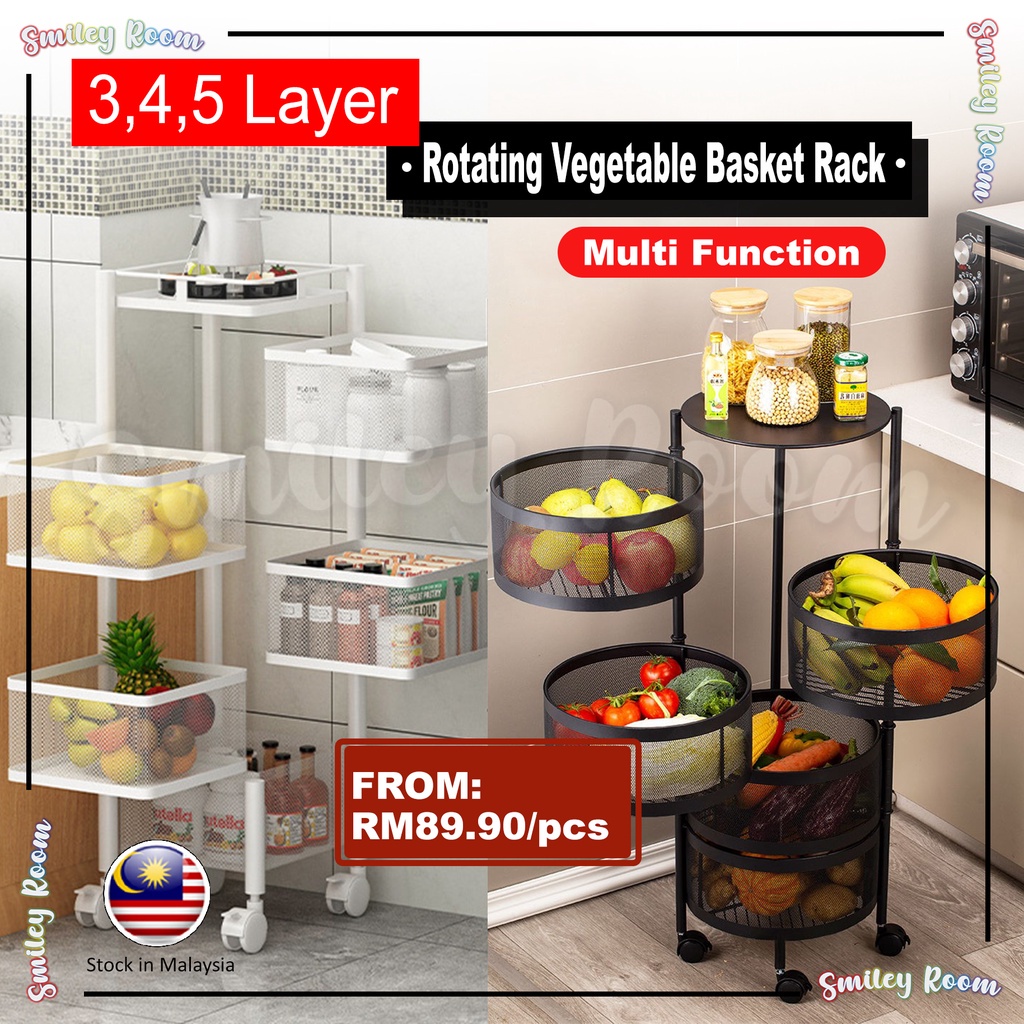 [Ready Stock] Rotating Vegetable Basket Rack /Rak Liapt Berputar ...