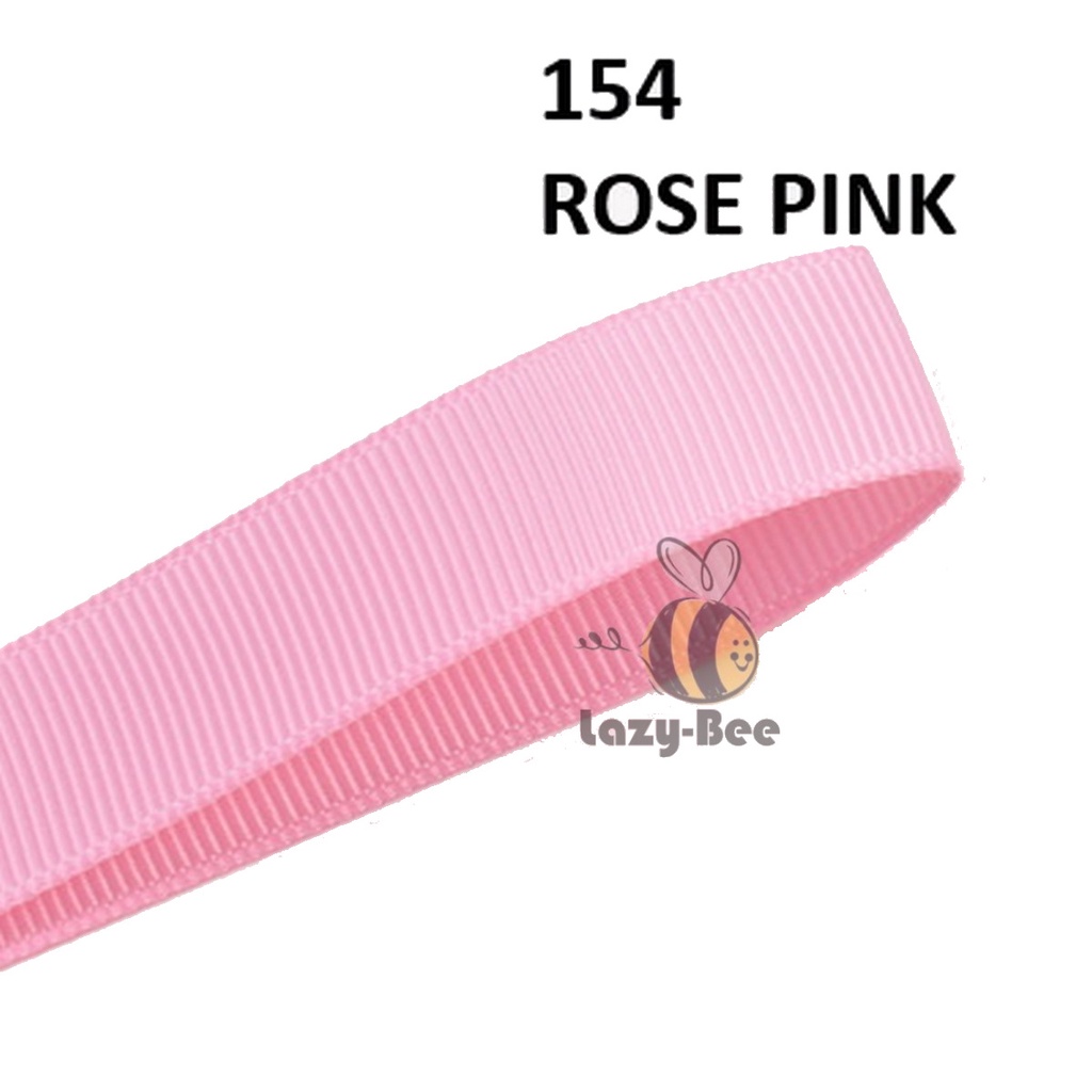 LAZY BEE 5 meter Hot Pink Peony Dusty Rose Grosgrain Ribbon Reben Door ...