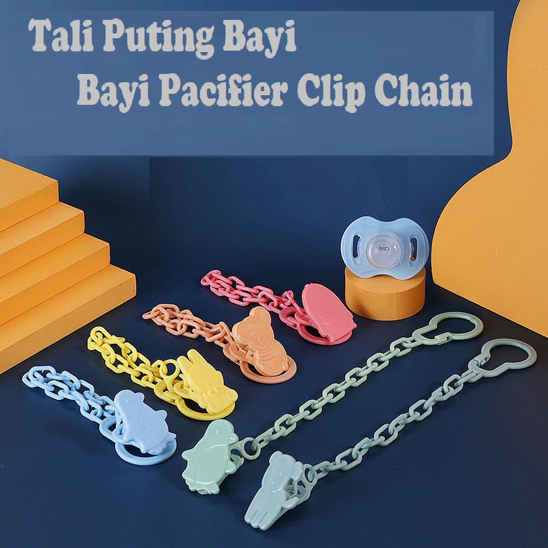Tali Puting Bayi COMEL Baby Pacifier Clip Chain Box Baby Clip Chain ...