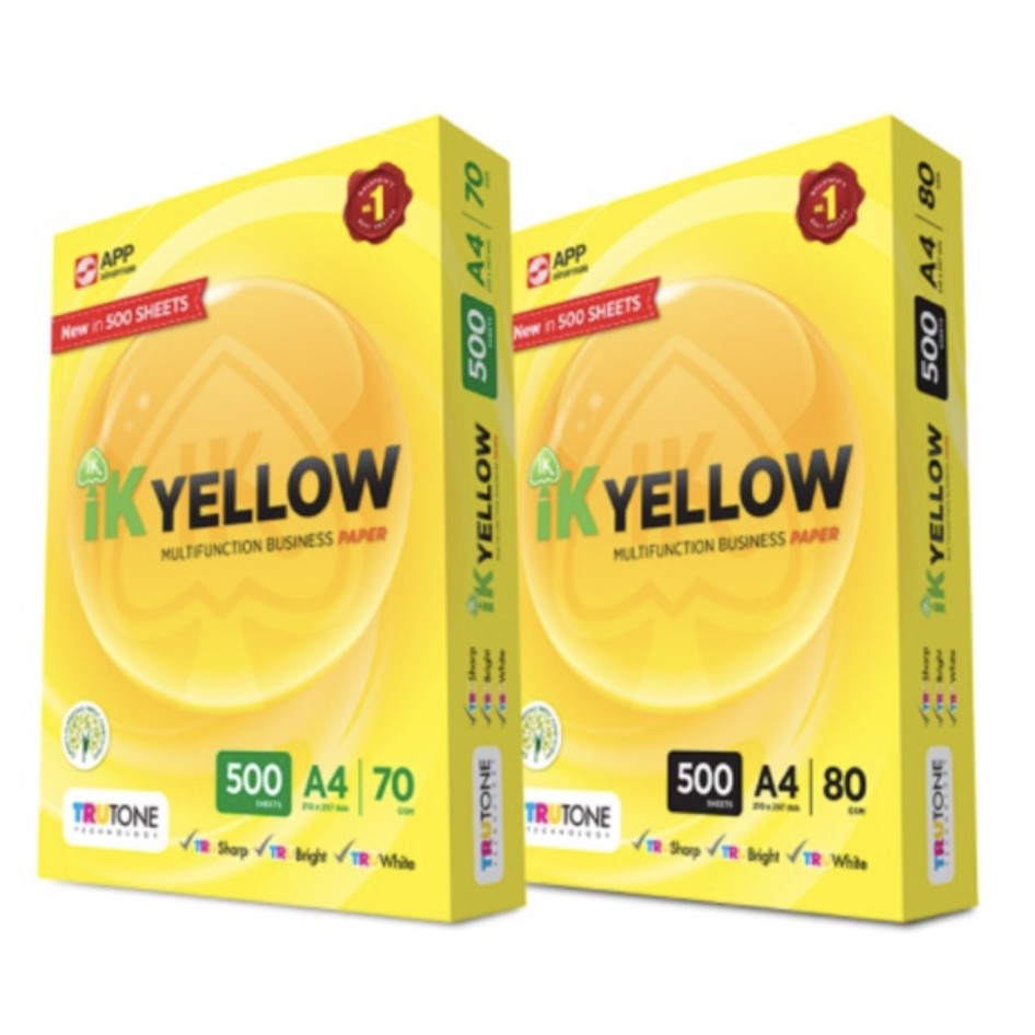 IK Yellow A4 Paper 500S/Ream 70GSM/80GSM | Shopee Malaysia