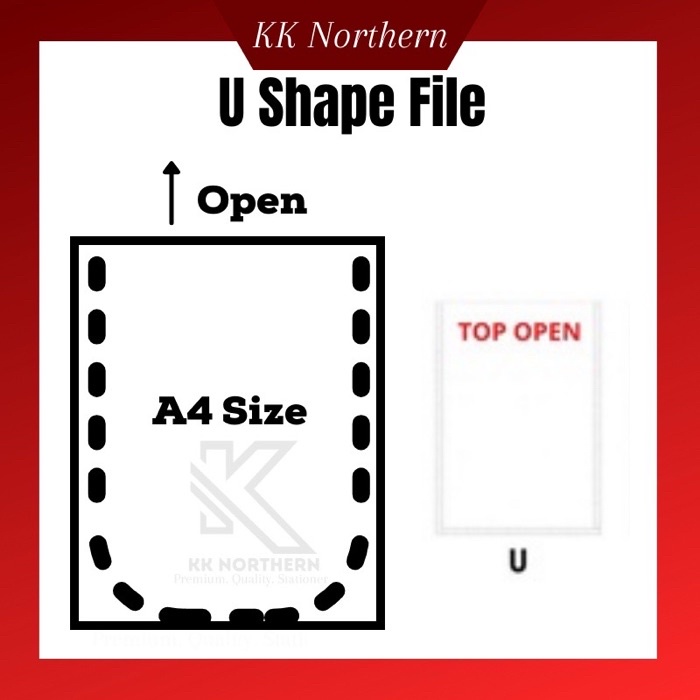 L U C shape A4 PVC Clear Folder Transparent File Folder Clear File Holder A4 Stationery Fail ...