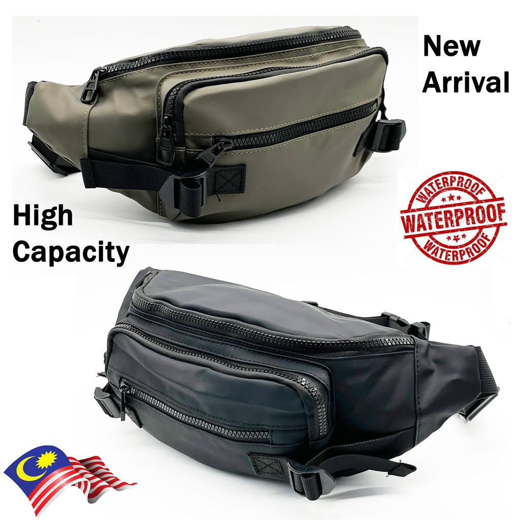 NEW WATERPROOF MATERIAL CASUAL WAIST BAG MEN BEG PINGGANG KALIS AIR BEG ...