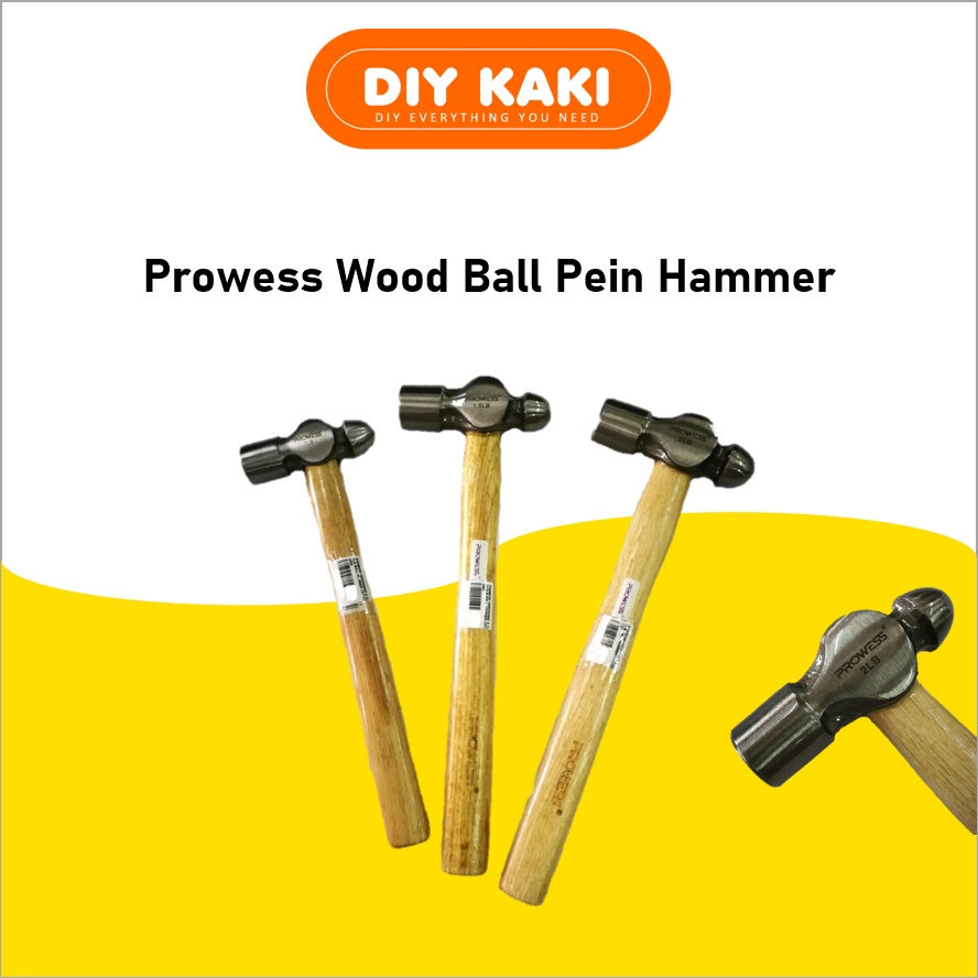 PROWESS Wood Ball Pein Hammer | Tukul | Penukul | 1LB 1.5LB 2LB 2.5LB ...