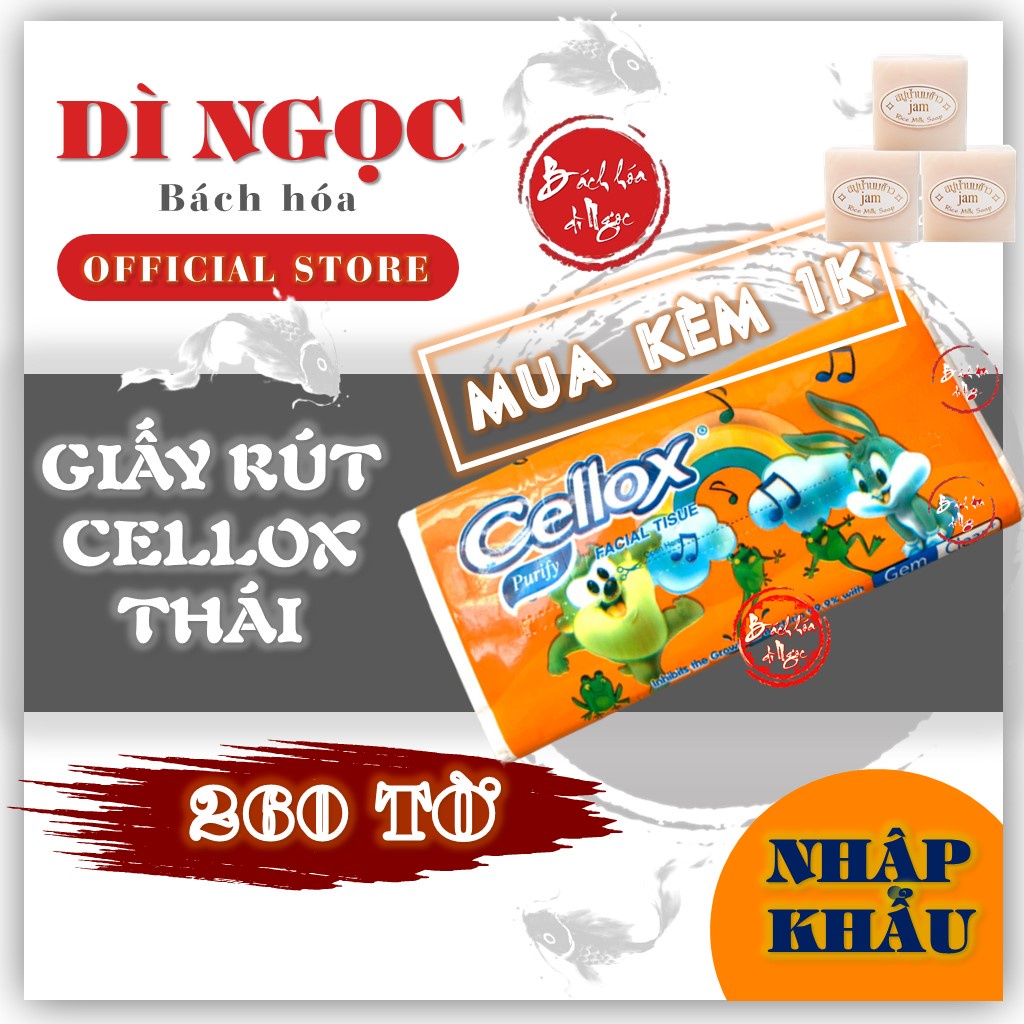 Cellox Thai tissue paper 260 sheets, 2 soft layers, prevents bacteria ...