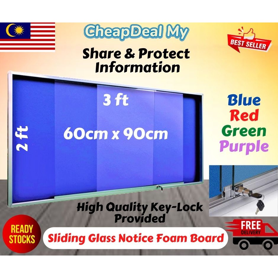 Notice board All Sizes Notice Foam Board Sliding Glass Cabinet 2x3 3x4 3x5 3x6 4x4 4x5 4x6 4x8 ...