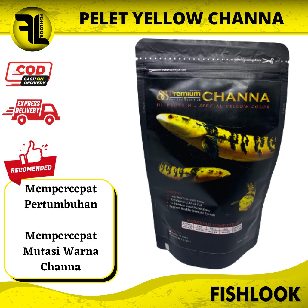 Premium Yellow Channa Pellets 100g Chana Predator Pellets - 2mm ...
