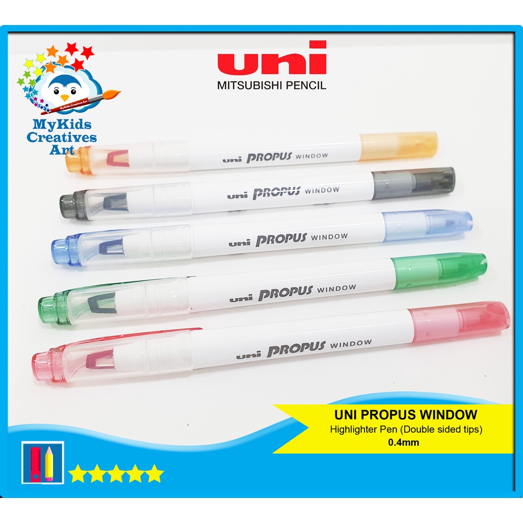 UNI PROPUS WINDOW HIGHLIGHTER PEN (DUAL TIPS) | Shopee Malaysia