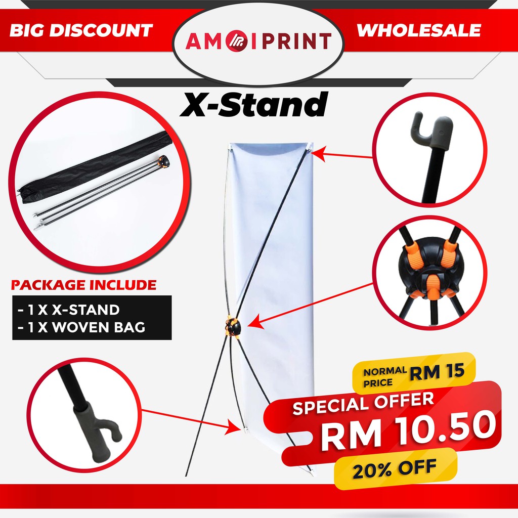 X-STAND BUNTING / BANTING(STAND ONLY) | Shopee Malaysia