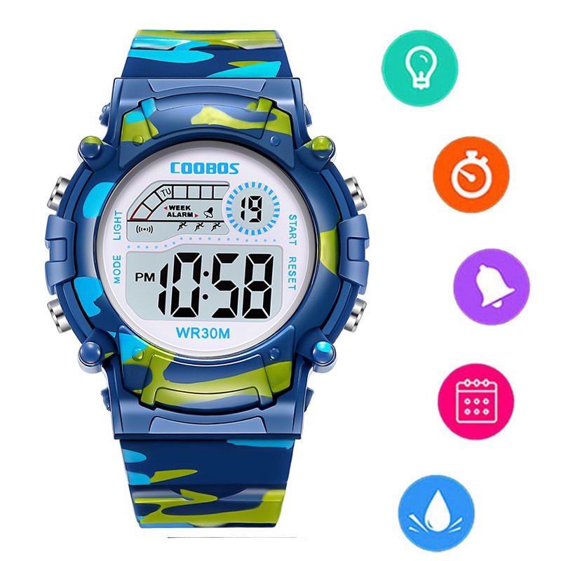 Students Digital Sports Watch LED Wristwatch for Boys and Girls ...