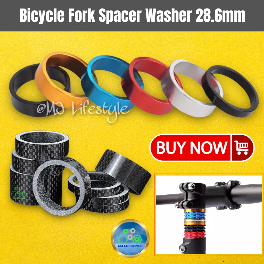 [𝟏𝐏𝐂𝐒] 𝐂𝐨𝐥𝐨𝐫𝐟𝐮𝐥 Bicycle Fork Spacer Stem 28.6mm Alloy & Carbon Headset ...