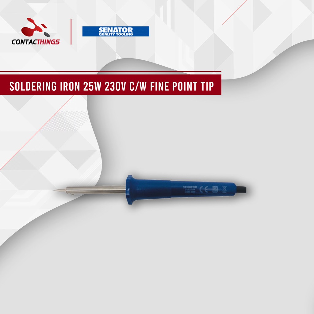 SENATOR Soldering Iron 25W 230V C/W Fine Point Tip - SEN5162210K ...
