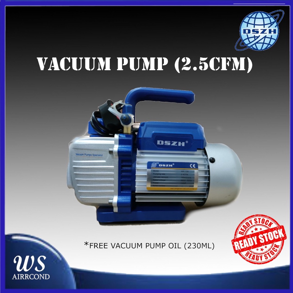 【WS】DSZH Vaccum Pump WK-125 (2.5CFM) FREE Vacuum Pump Oil (230ML) | Shopee Malaysia
