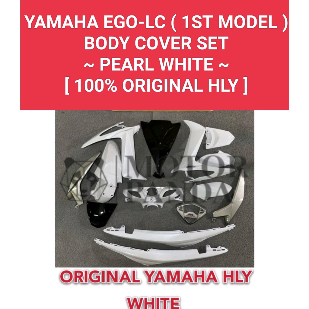 YAMAHA EGO-LC ( 100% ORIGINAL HLY ) ( PEARL WHITE ) BODY COVER SET ...