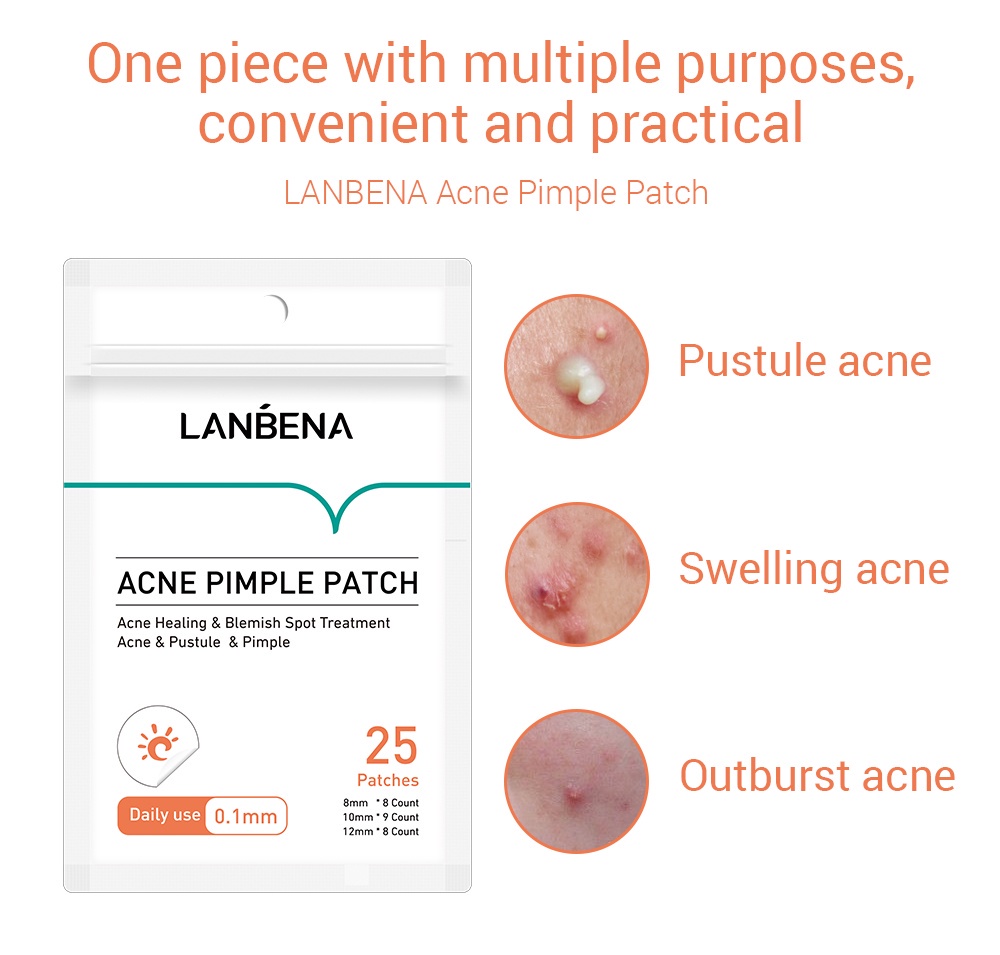 LANBENA Pimple Acne Patch Daily/Night Use Hydrocolloid Acne Clear Patch ...