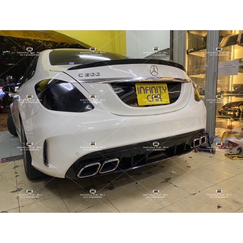 Mercedes Benz W205 2015-2020 Rear Diffuser with Exhaust | Shopee Malaysia