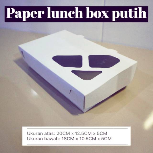 Paper Lunch Box White Size: L (Purchase Per 50 Pcs) | Shopee Malaysia