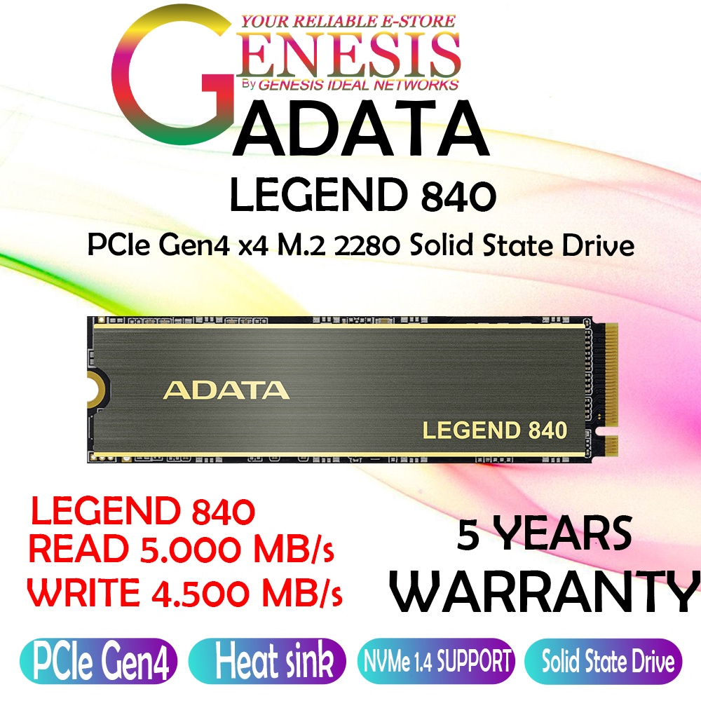 [🔱PERFORMANCE NVME PCIE SSD🔱] ADATA LEGEND 740 GEN 3/LEGEND 840 GEN 4 ...