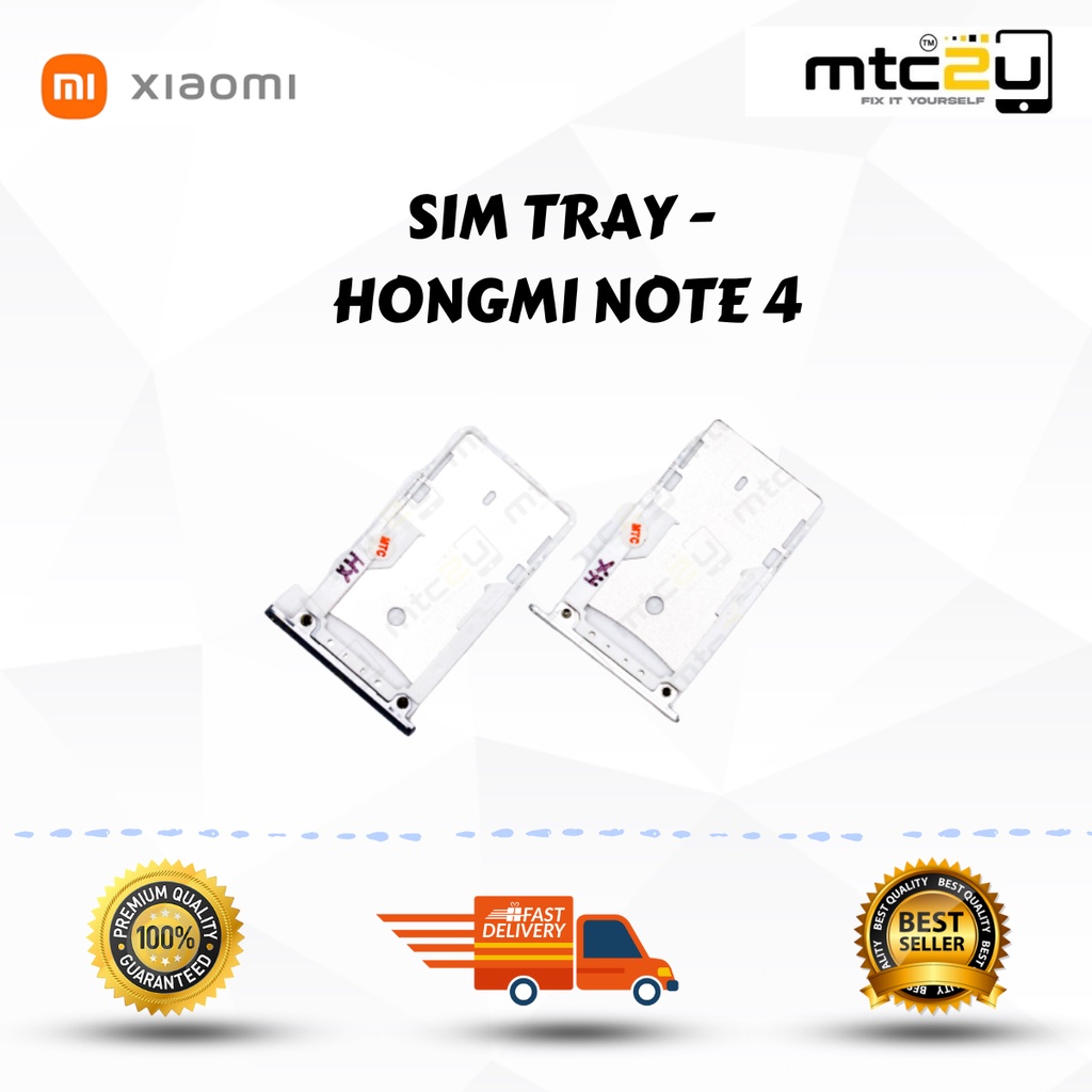 SIM TRAY-HONGMI NOTE 4 (BLACK)/TEMPAT LETAK SIMKAD-HONGMI NOTE 4 (HITAM ...