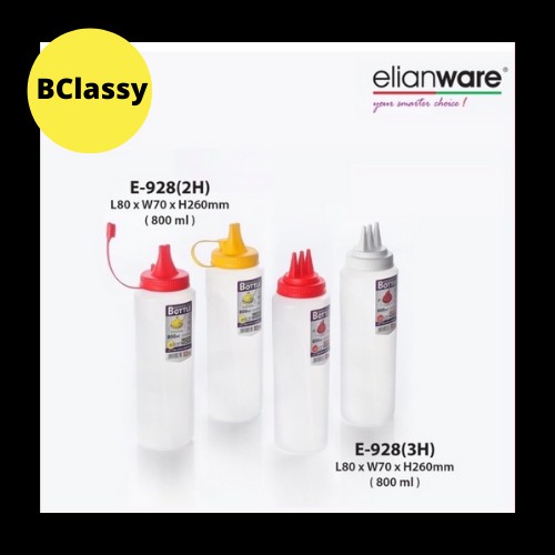 Elianware Acuan Roti Jala 3 Lubang Sauce Condiment Dispenser Squeeze ...