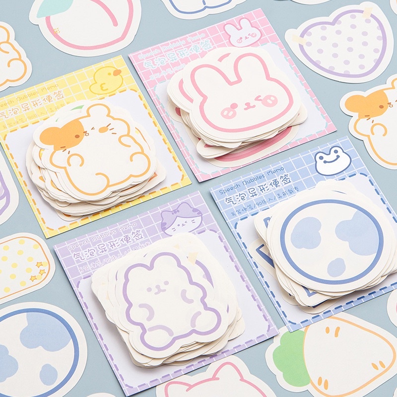 Kensho Sticky Notes Cute Characters, 90 Sheets Imported from Korea ...