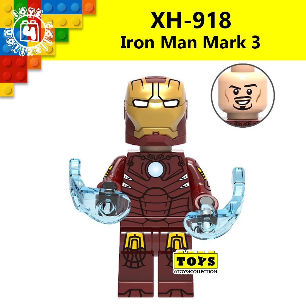 XINH 918 Avengers IronMan MK3 Minifigures Block Compatible Blocks ...