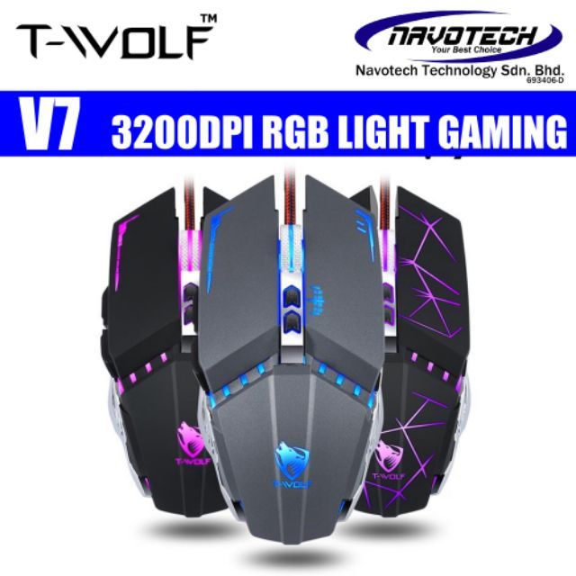 T-WOLF V7 Wired Gaming Mouse like M170/M331/M221/M330/M185/M238/M187 ...