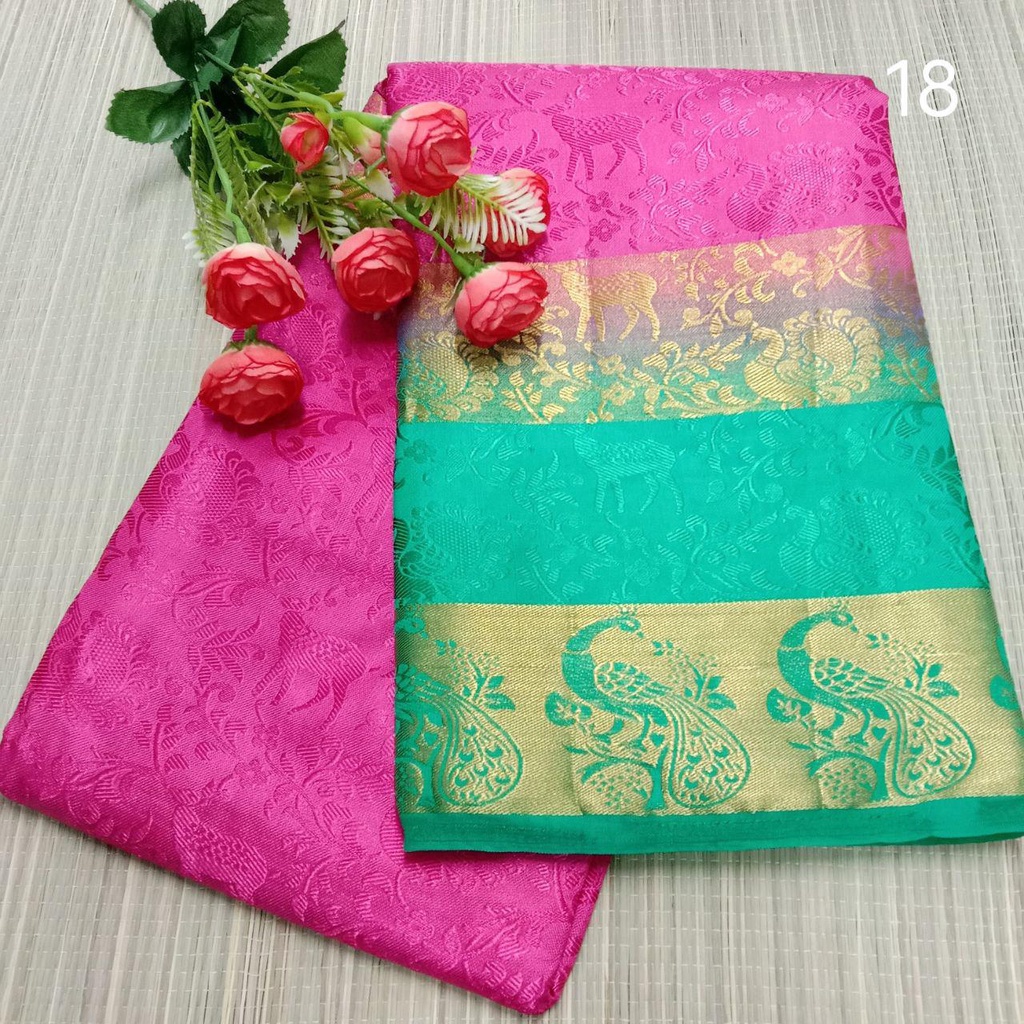 Saree Ready Stock / Kanjipuram Silk / Silk Saree / Soft Silk Saree ...