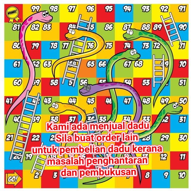 🔥Hot Item🔥Dam Gergasi / Snake and Ladders Ular, UFO, Tarpaulin tebal ...