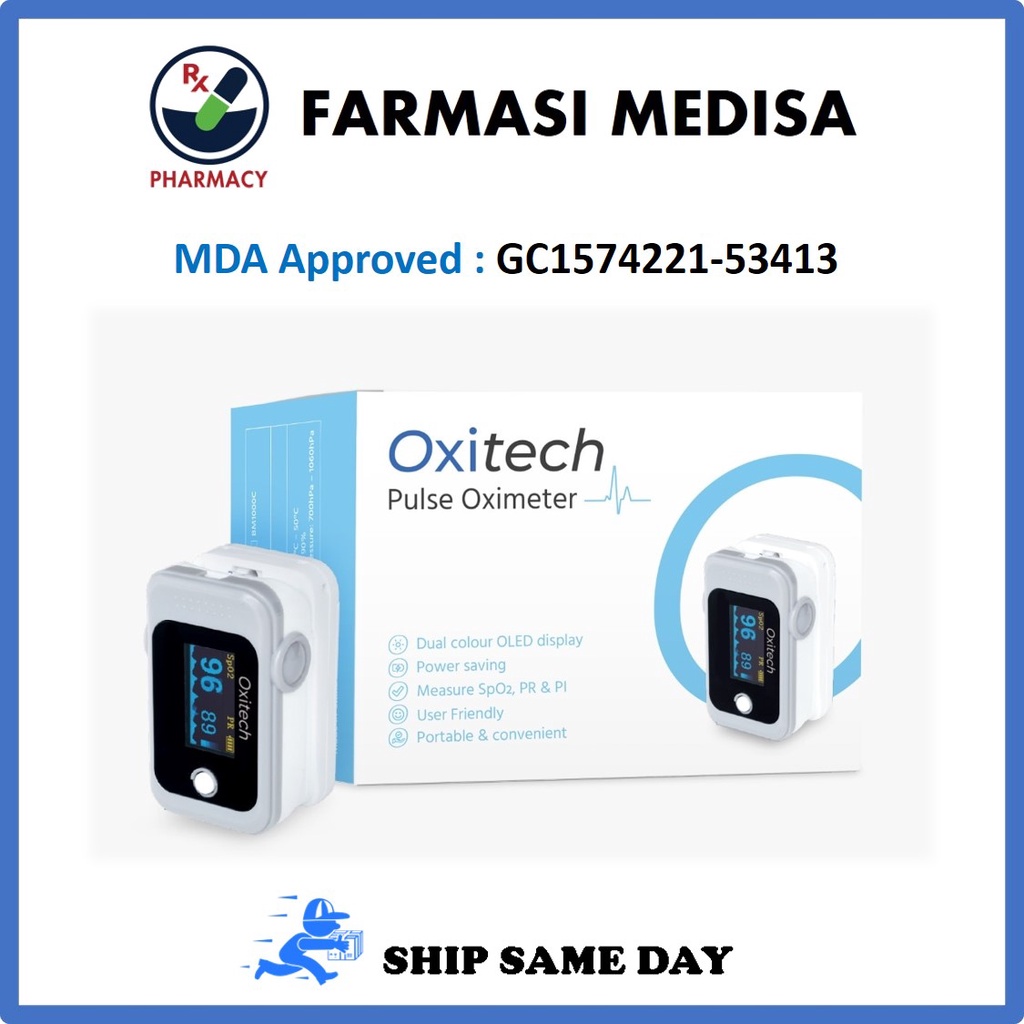 (MDA APPROVED) Oxitech Pulse Oximeter 1 year warranty alat cek kadar ...