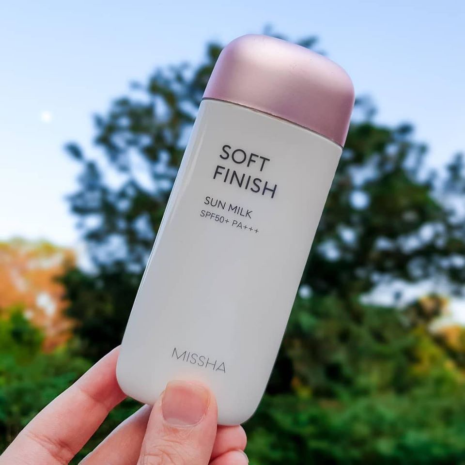 Missha Soft Finish Sun Milk SPF50 + PA + + + (Pink) | Shopee Malaysia