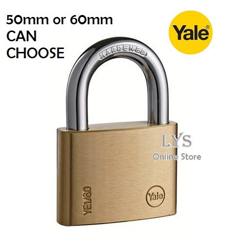 ORIGINAL YALE PADLOCK 60mm 50mm Essential Series Indoor Brass Padlock ...