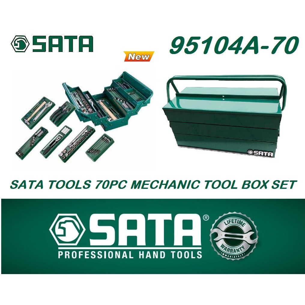 Sata Tools 05104A-70pcs Mechanic 5-Tray Cantilever Tool Box Set ...