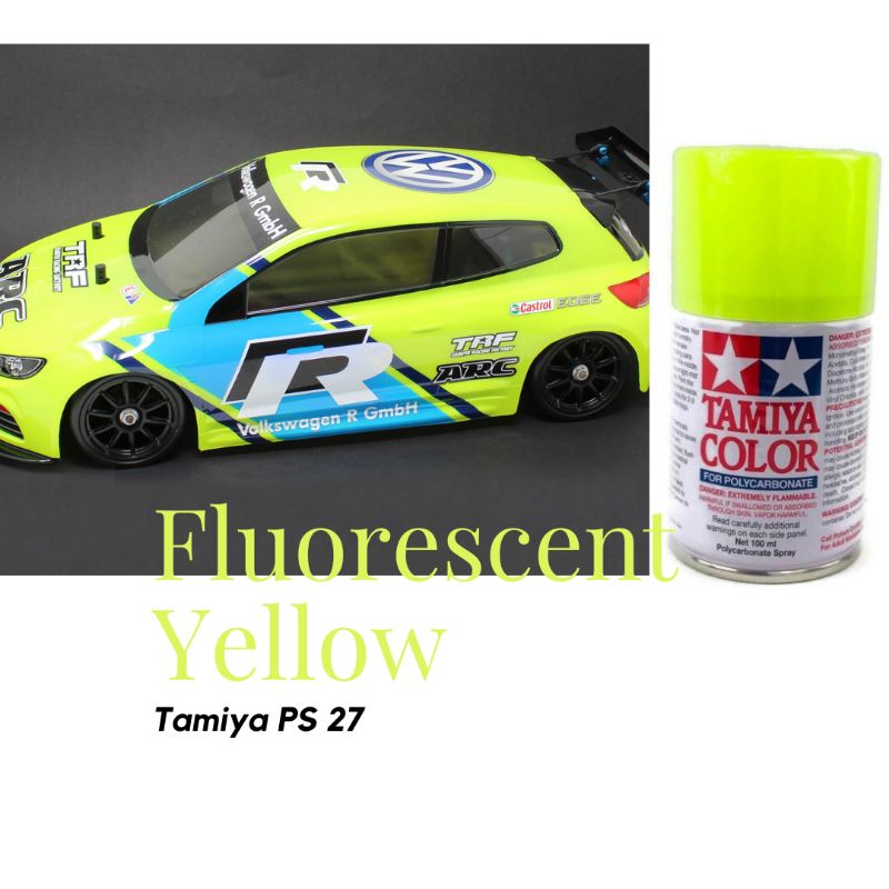 Tamiya Color PS27 Fluorescent Yellow Polycarbonate 100ml Bodyshell ...