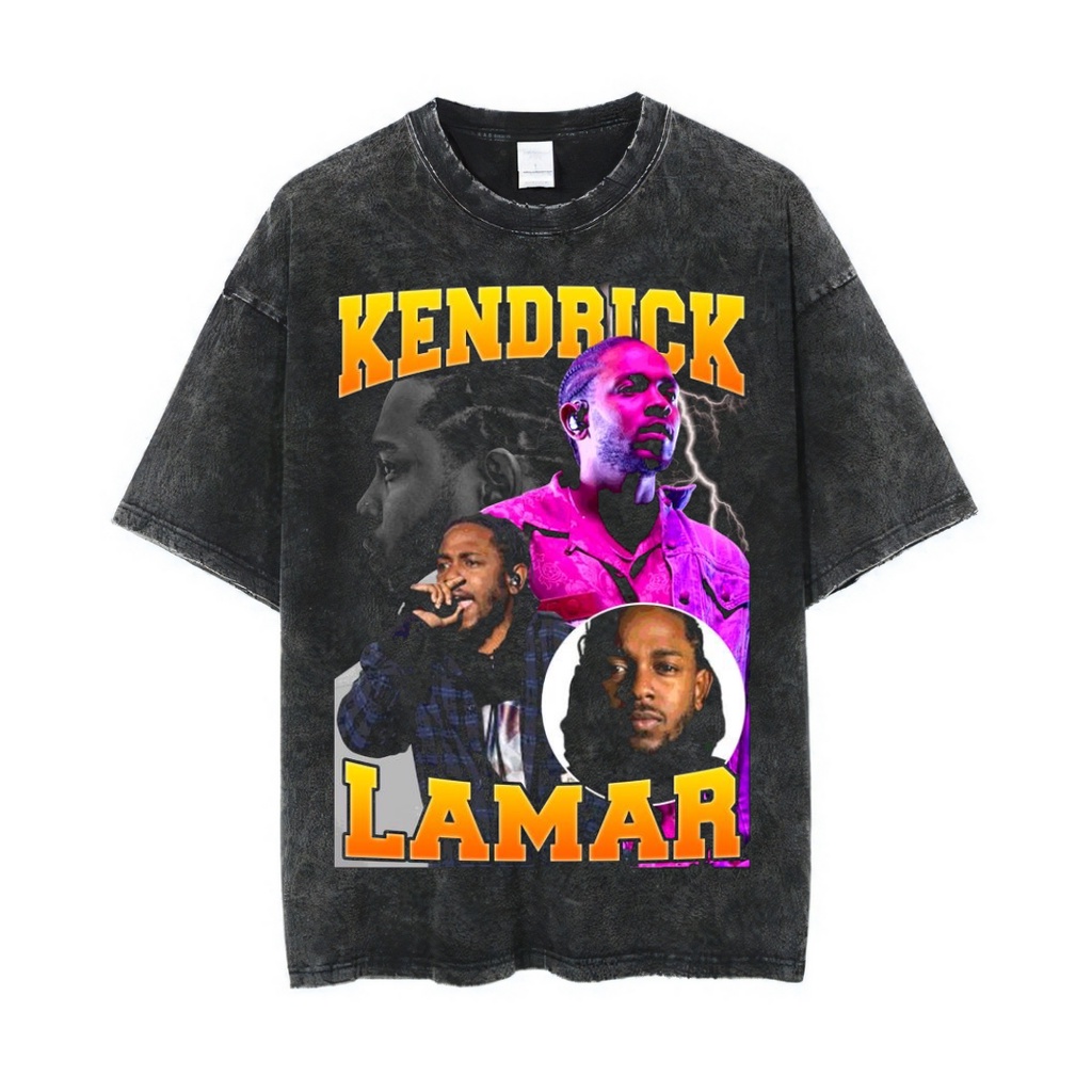Psycho Crucify "Kendrick Lamar" Oversized T-Shirt | Stone Wash ...