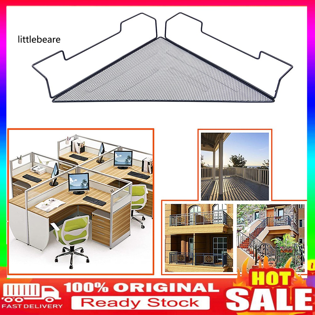 rysn-Iron Square Triangle Office Cubicle Corner Shelf Storage Rack ...