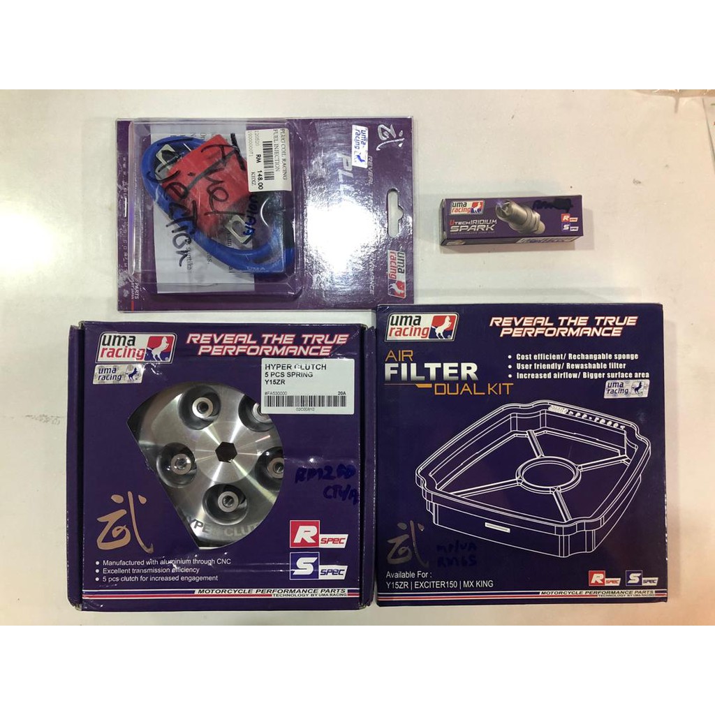 STAGE 1 FOR Y15ZR V1&V2 LC135 V1-V7 LC V8 RS150 UMA RACING 100% ORIGINAL PLUG COIL HYPER CLUTCH ...