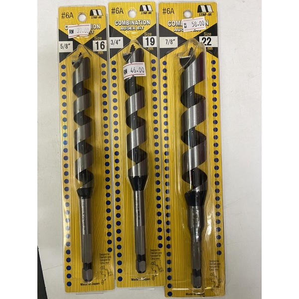Star-M Wood Auger Bits No.6A (Made In Japan) | Shopee Malaysia
