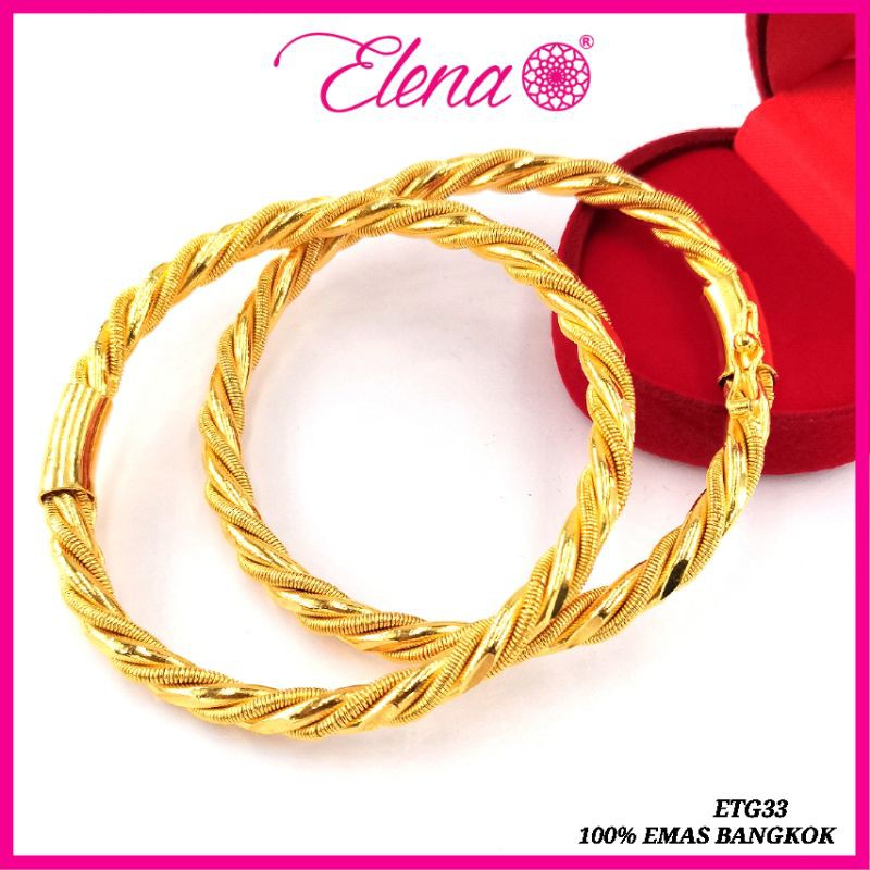Emas Virul Emas Bangkok Bangle - Gelang Tangan Dewasa Bangle ( ETG33 ...