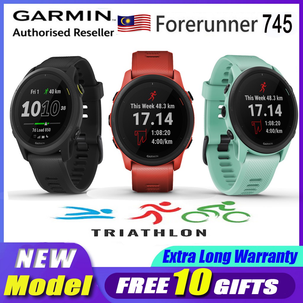 🥇 New Original Garmin Forerunner 745 GPS Triathlon Smart Watch | Shopee ...