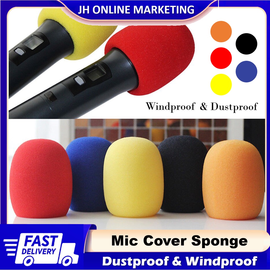 Microphone Cover Mic Sponge Foam Anti Noise Voice Wind Sound ...