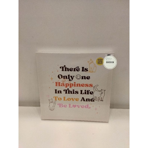 Frame Cute Cat(One Happiness) Kaison Frame Kata-Kata Motivasi | Shopee ...