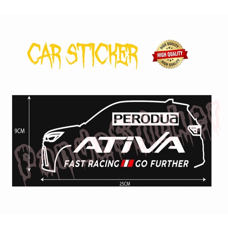 PERODUA ATIVA LINE SHAPE&WORDS HIGH GRADE Sticker | Shopee Malaysia