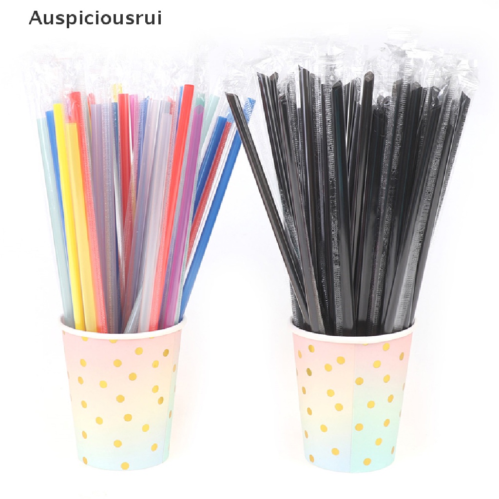 [Auspiciousrui] 100Pc Clear Individually Wrapped Drinking Pp Straws ...