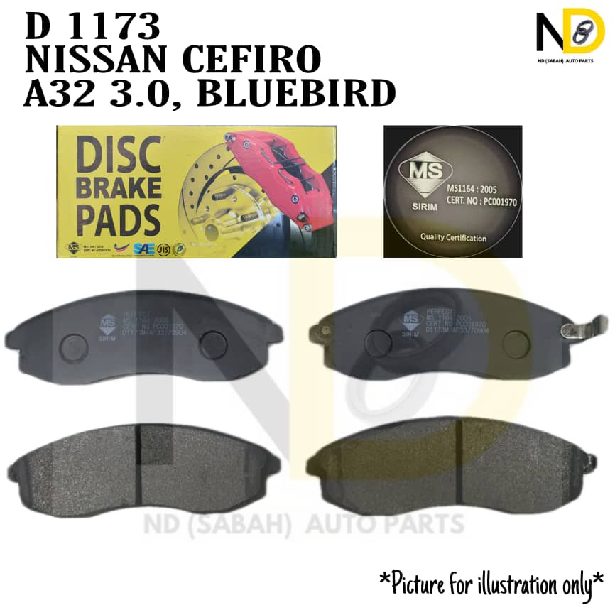 NISSAN CEFIRO A32 3.0 D1173 FRONT BRAKE PAD | Shopee Malaysia