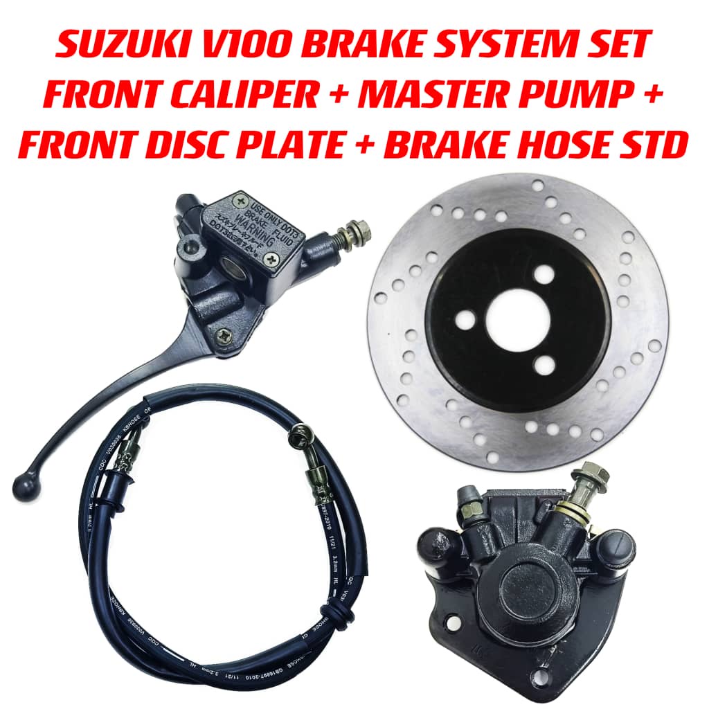SUZUKI V100 Front Disc Brake Pump Set Master Pump Caliper Disc Plate ...