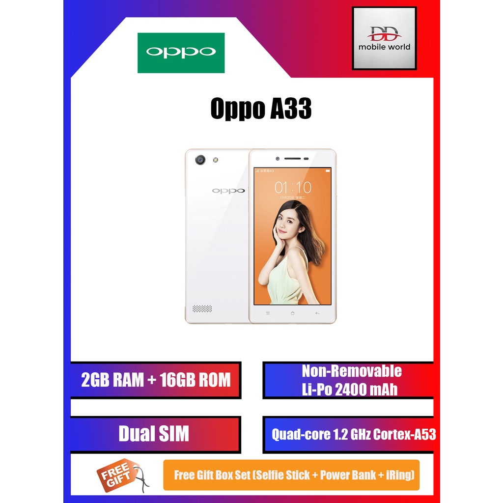 (OCTOBER PROMO) Oppo A33 (2/16) with 5.0 IPS LCD Display Screen / 4G ...