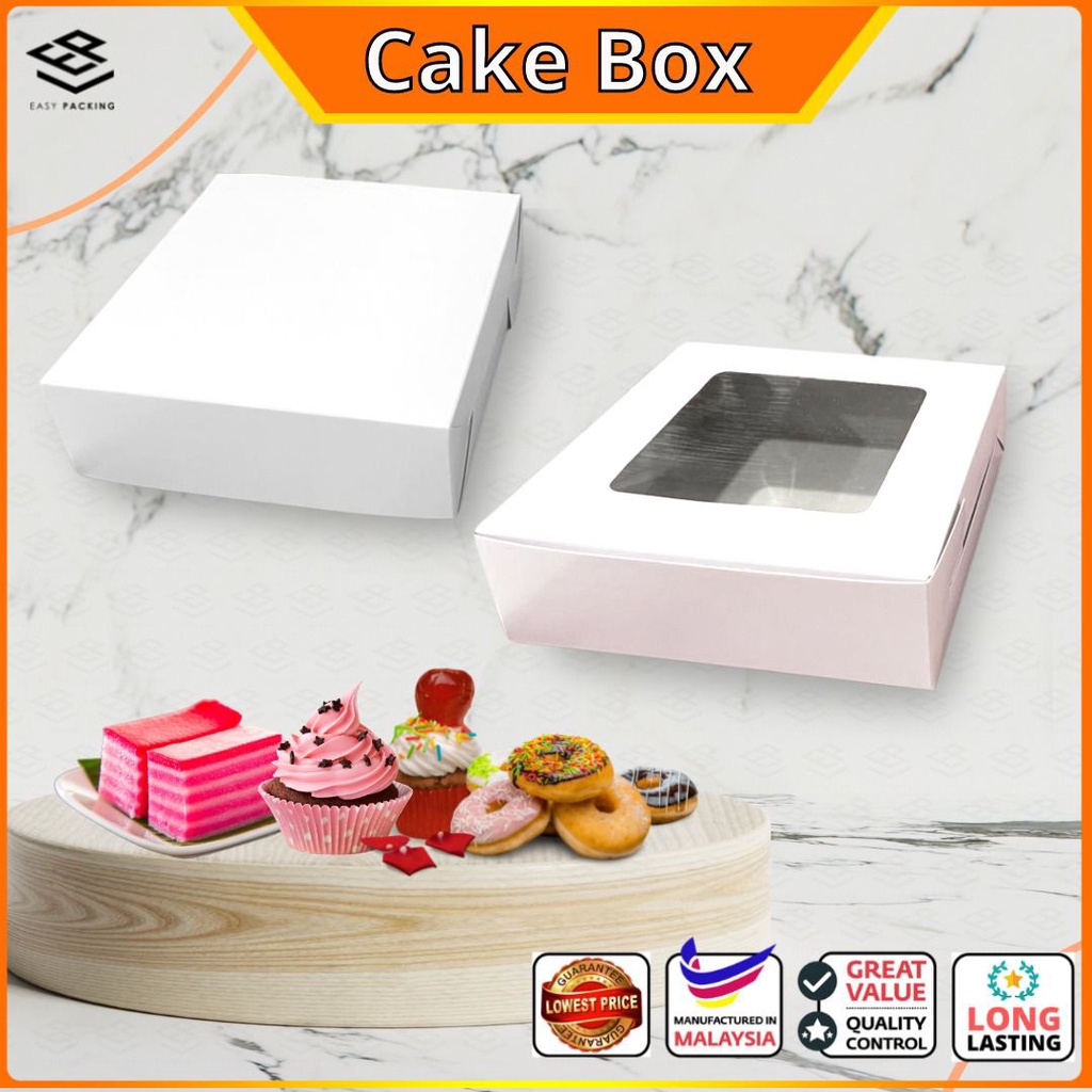 Cake Box With Window Cake Box Without Window White Cake Box Kotak Kek ...