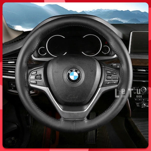 Car leather steering wheel cover, first layer cowhide, sweat-absorbing ...