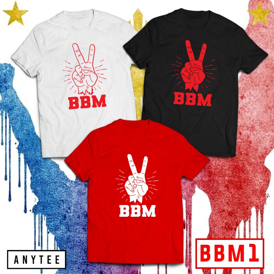 BBM Bongbong Marcos Team Peace Sign Election Caravan Motorcade Shirt ...